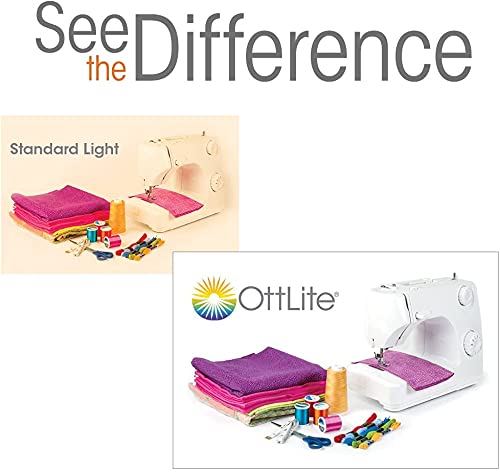 OttLite 2-in-1 LED Magnifier Floor and Table Light | Task Lamp, Craft Lamp | 2X Optical Grade Magnifier, 4X Spot Magnifier, Natural Daylight LEDs | Home, Office, Workshop, Dorm