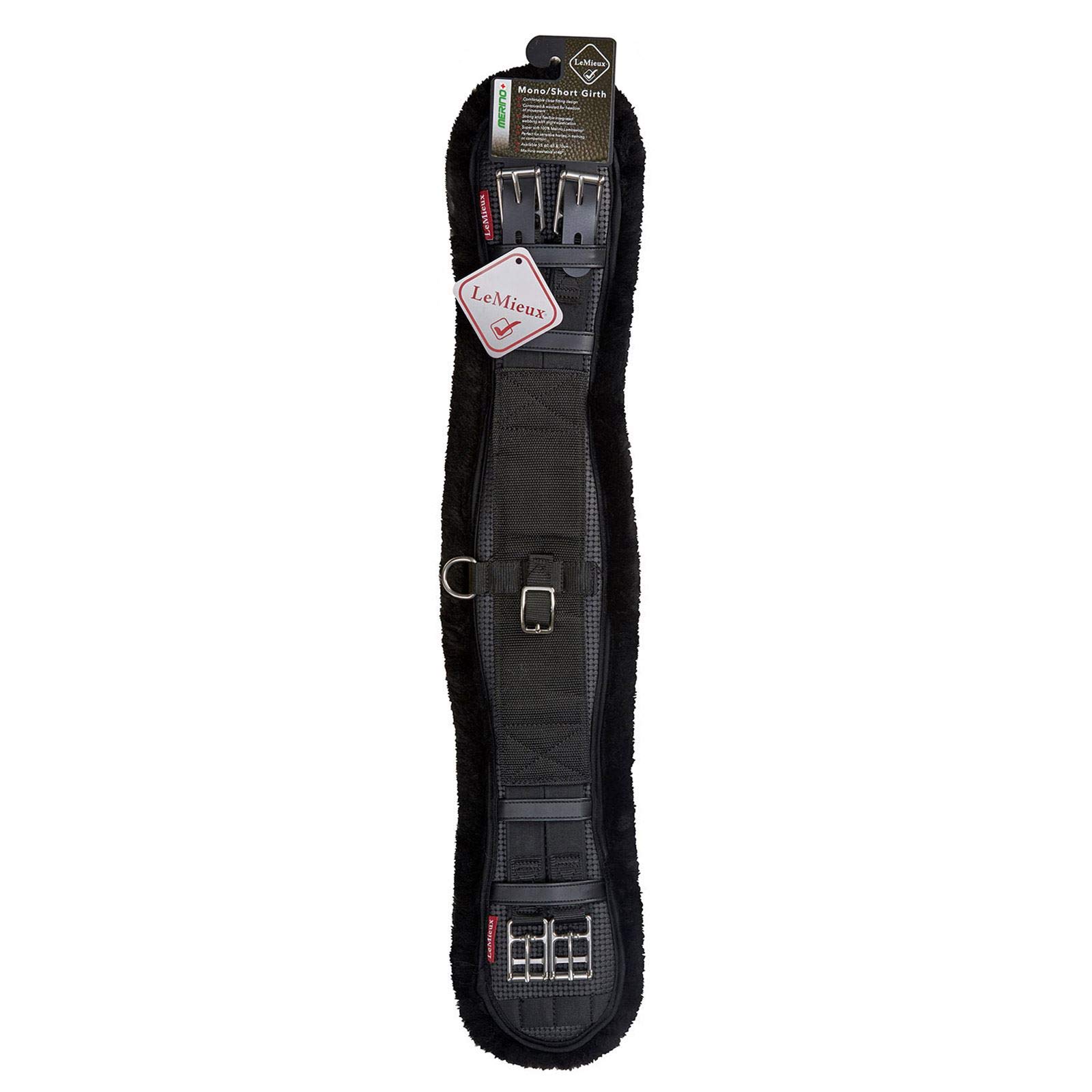LeMieux Unisex's Merino+ Integrated Mono Girth Dressage, Black/Black, 65cm