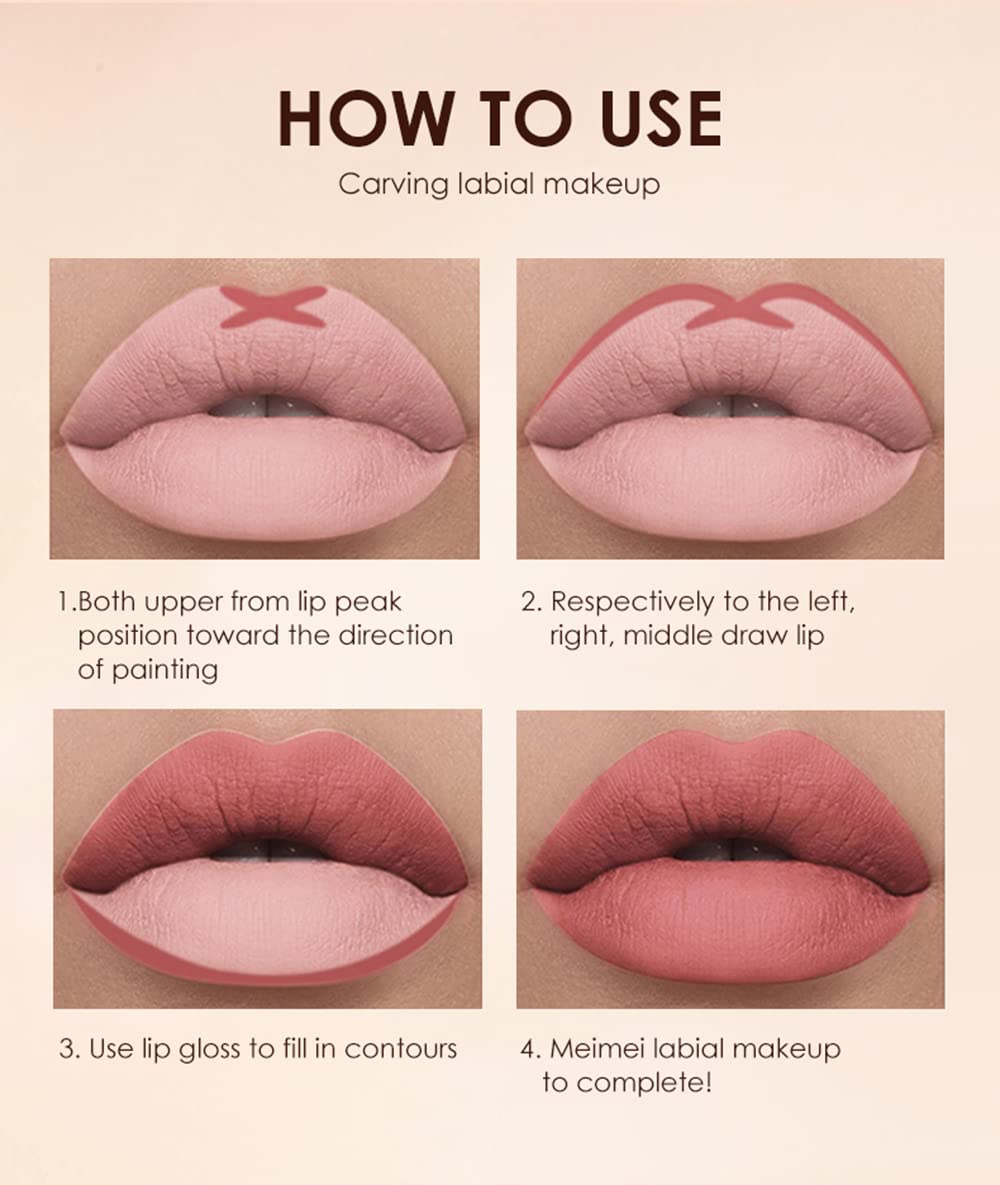 URQT 12pcs Lip Liner and Lipstick Makeup Set, 6 Velvety Matte Liquid Lipsticks + 6 Matching Smooth Lip Liner One Step Lips Makeup Kits Waterproof Long Lasting Matte Lipstick Gift Set (Set B, 12)