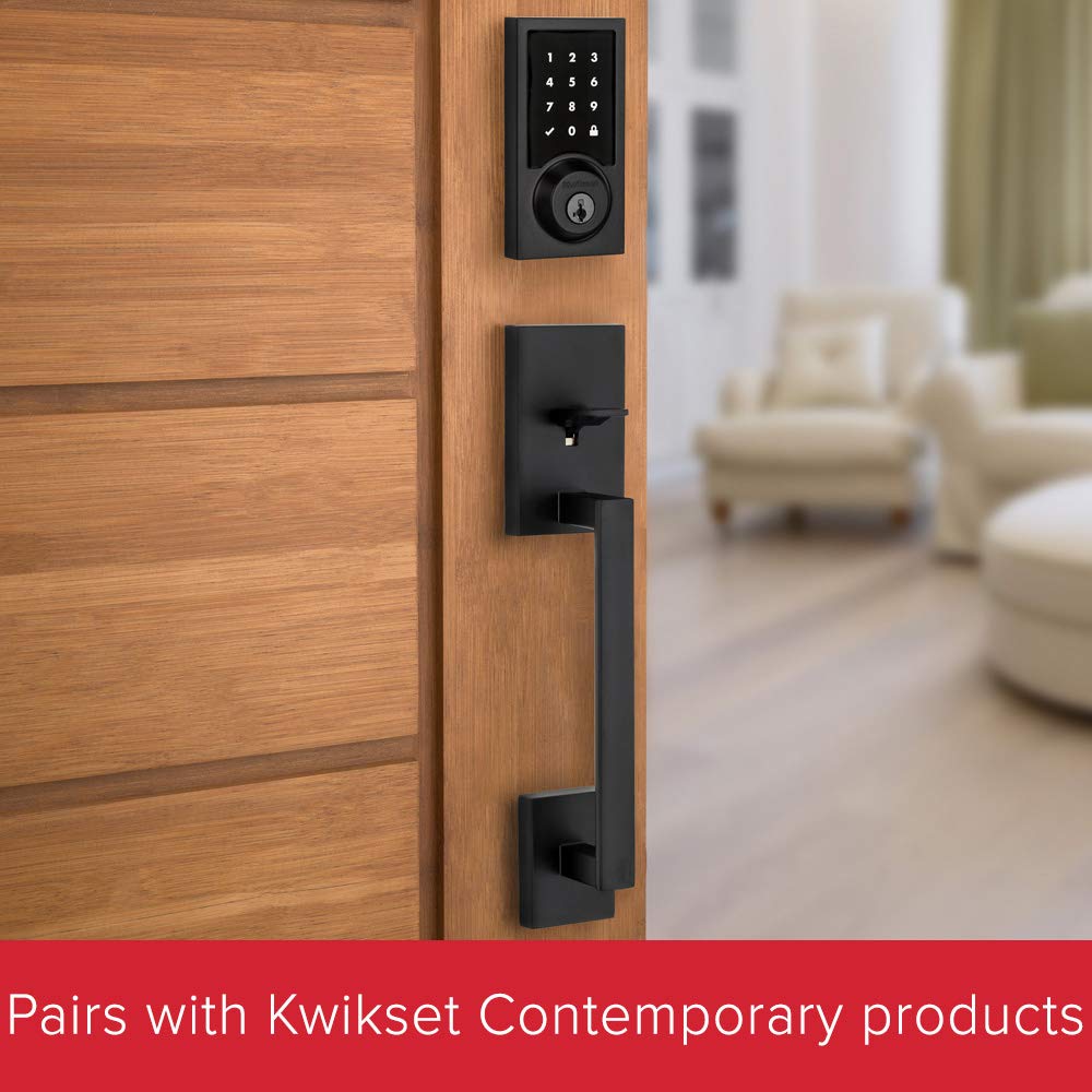 Kwikset 99190-004 Contemporary Premis Smart Lock Works with Apple HomeKit, Iron Black