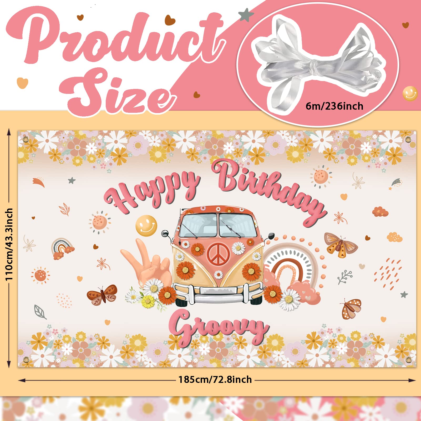 One Happy Dude 1st Birthday Backdrop First Birthday Party Decorations for Boy Background Banner Cake Table Decor Photobooth Gift Prop Fabric 72.8 x 43.3 Inch (Dude-A