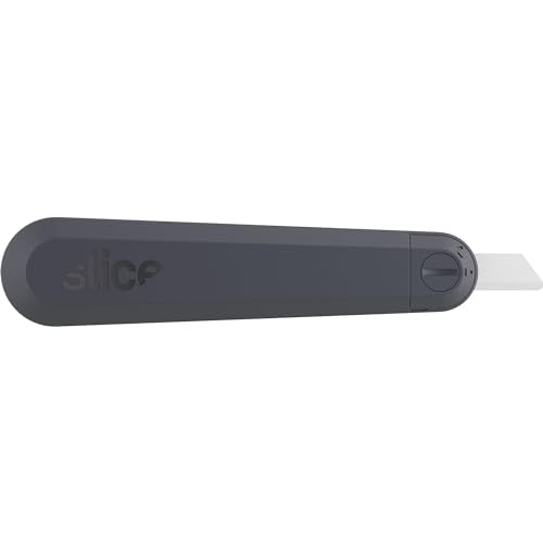 Slice 10554 Auto Retract Utility Knife, Finger Friendly, Safe Ceramic Blade Retracts Automatically, Lasts 11x Longer Than Steel, 1 Pack, Green