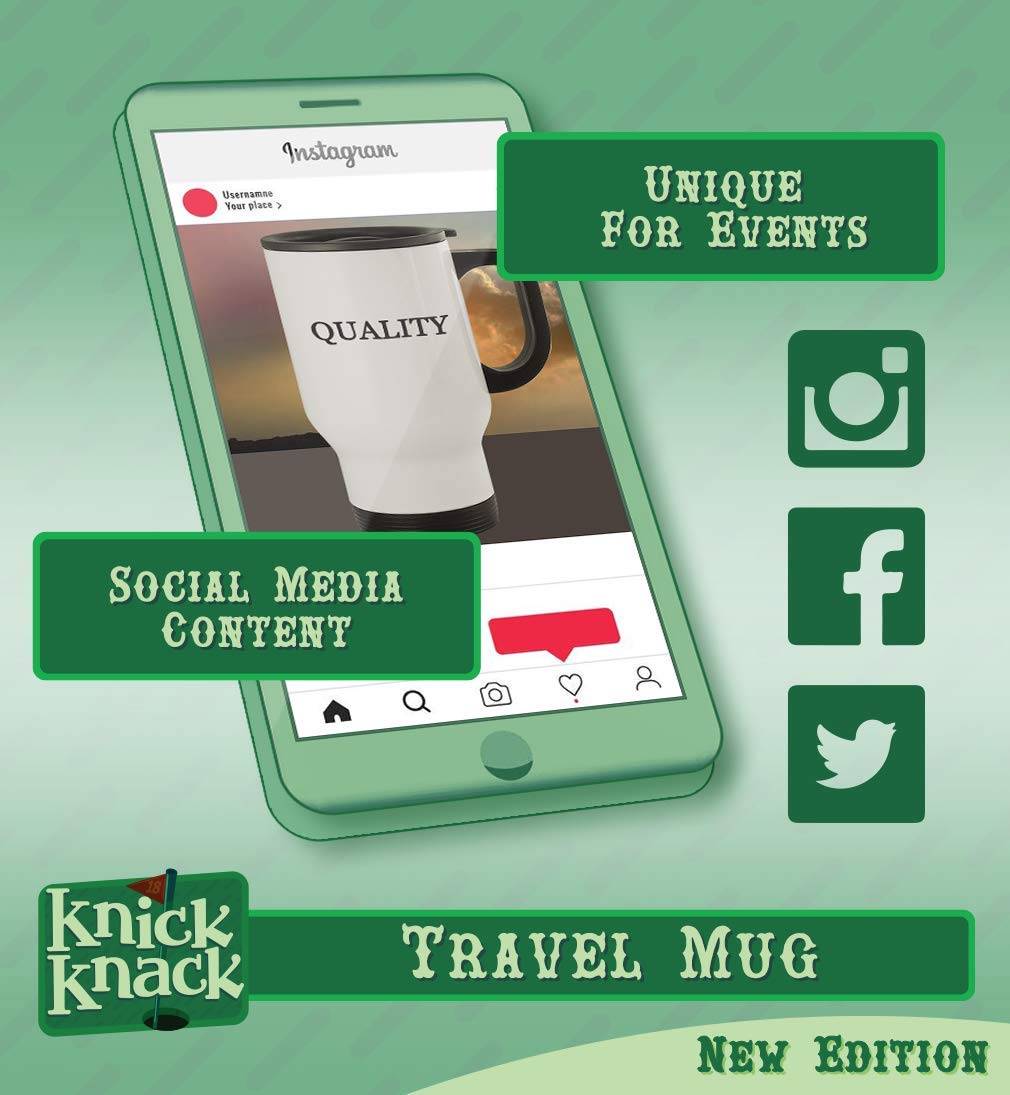 Knick Knack Gifts got officiator? - 14oz Stainless Steel Travel Coffee Mug, Silver