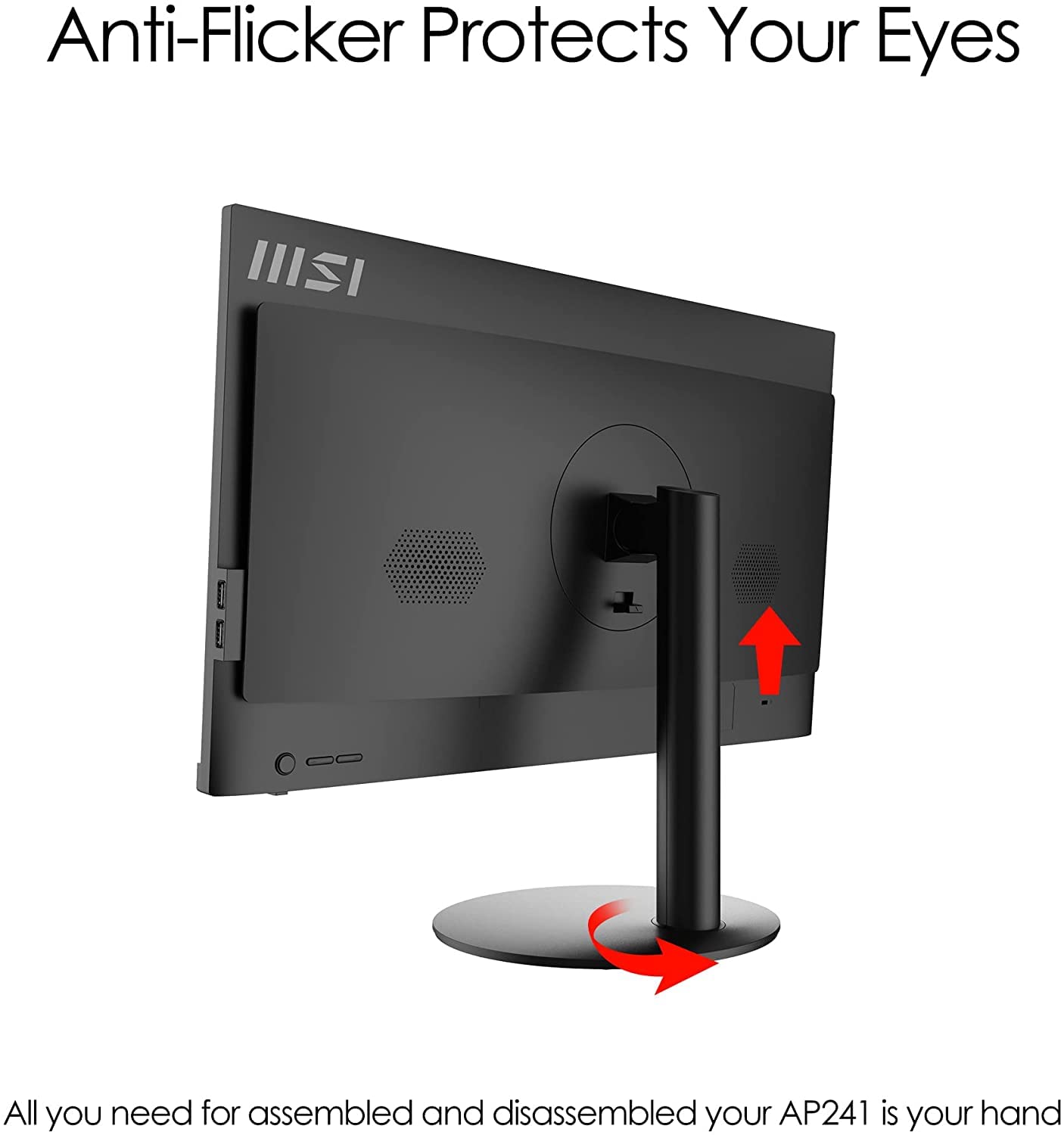 MSI 2022 24" FHD All-in-One Desktop -10th Intel i7-10700 w/UHD Graphics - 32GB DDR4-1TB SSD + 1TB HDD - WiFi 6 Bluetooth 5 RJ45 HDMI COM - Windows 11 Pro - Wired Keyboard Mouse w/RATZK 32GB USB