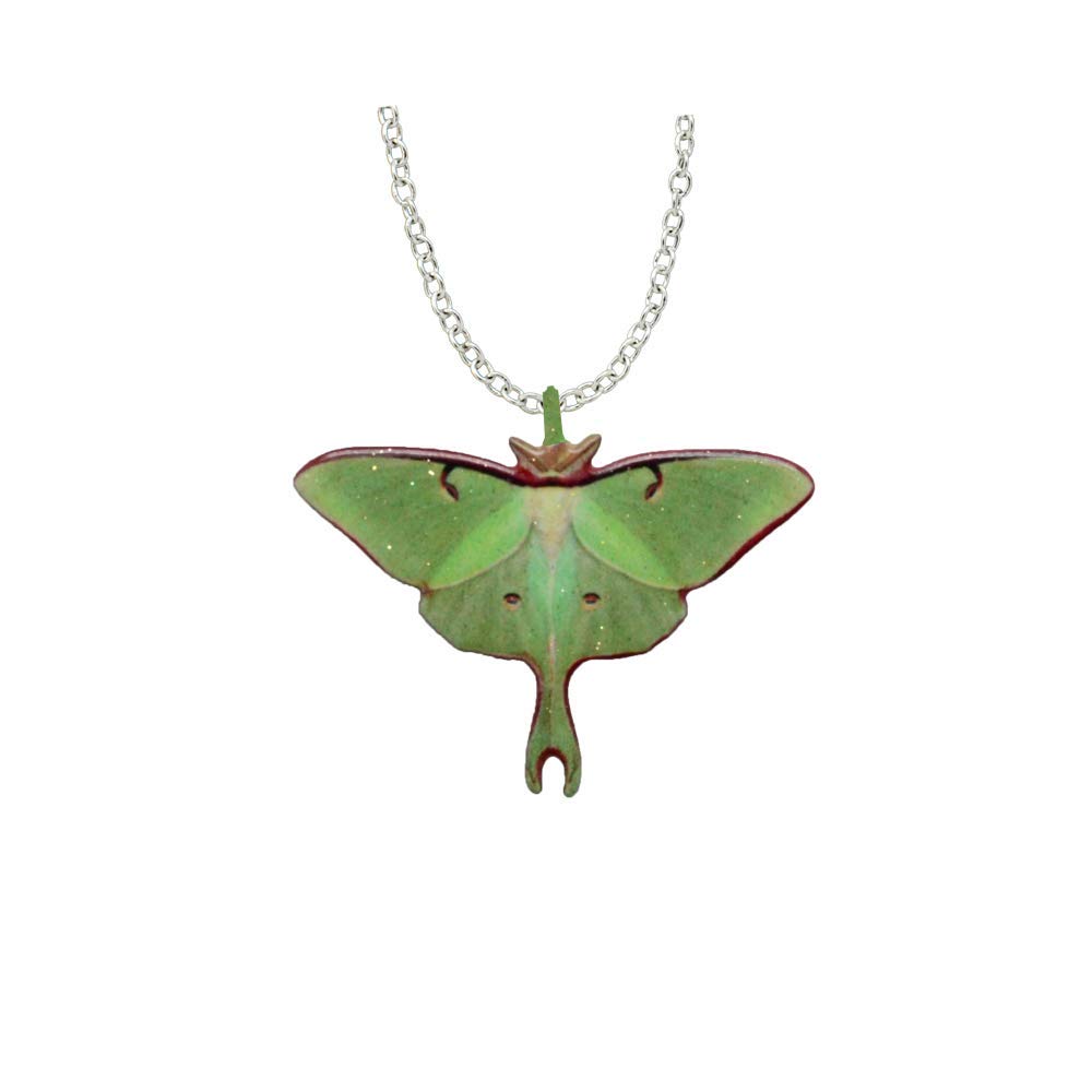 Luna Moth Necklace by d’ears Stainless Steel 18" Chain