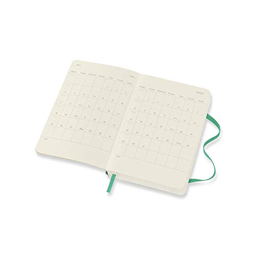 Moleskine Classic 12 Month 2022 Daily Planner, Soft Cover, Pocket (3.5" x 5.5"), Ice Green