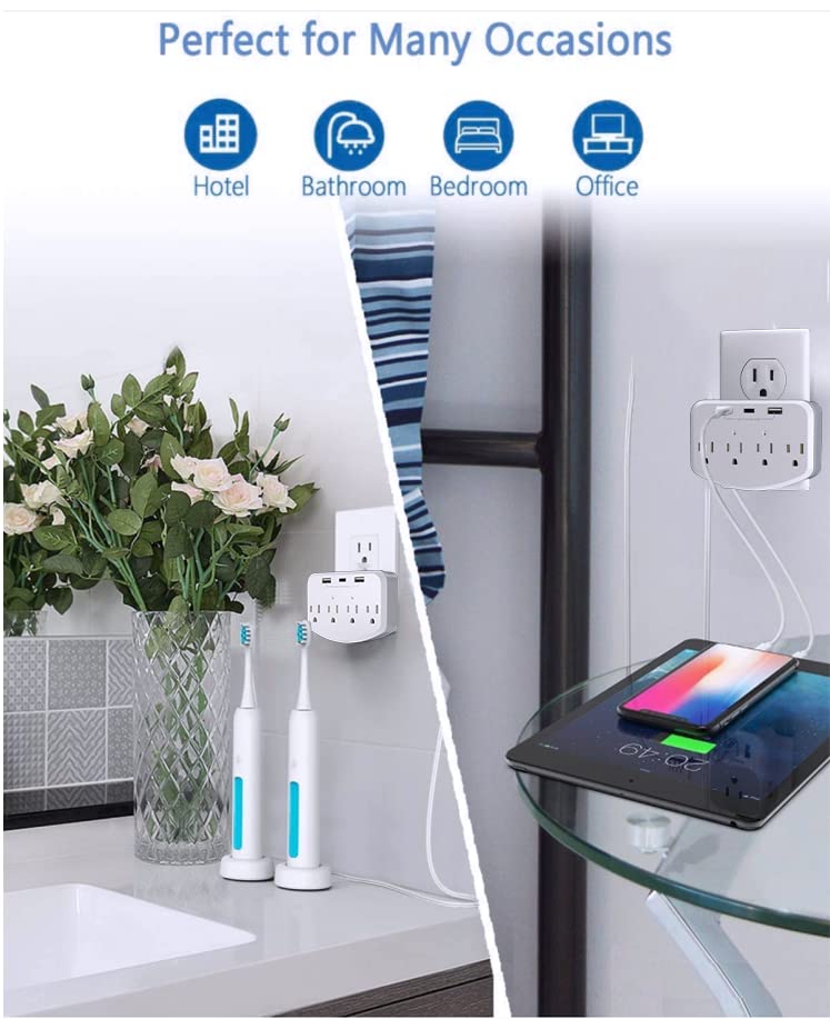 Phouqtem Hidden Camera WiFi Spy Camera Hidden Cameras Wall Charger Nanny Cam with USB Fast Charger Outlet HD 1080P Wireless for Home Security Secret Camera Charging Port with Video