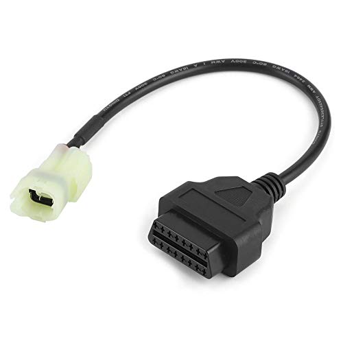 Motorcycle Diagnostic Cable, OBD2 to 4 Pin Diagnostic Adapter Cable Motorcycle Fault Detection Parts Fit for Motorbikes or Similar