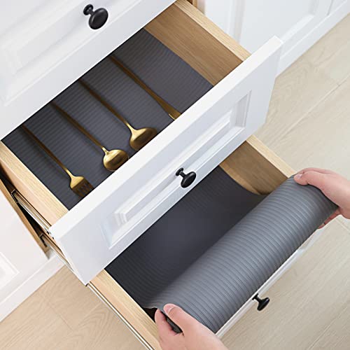 Moretoes Shelf Liners for Kitchen Cabinets 12 Inch x 25 Feet, Non Adhesive Non-Slip EVA Drawer Liner, Waterproof Oil-Proof Durable Cabinet Liners for Shelves Pantry Cupboard Closet