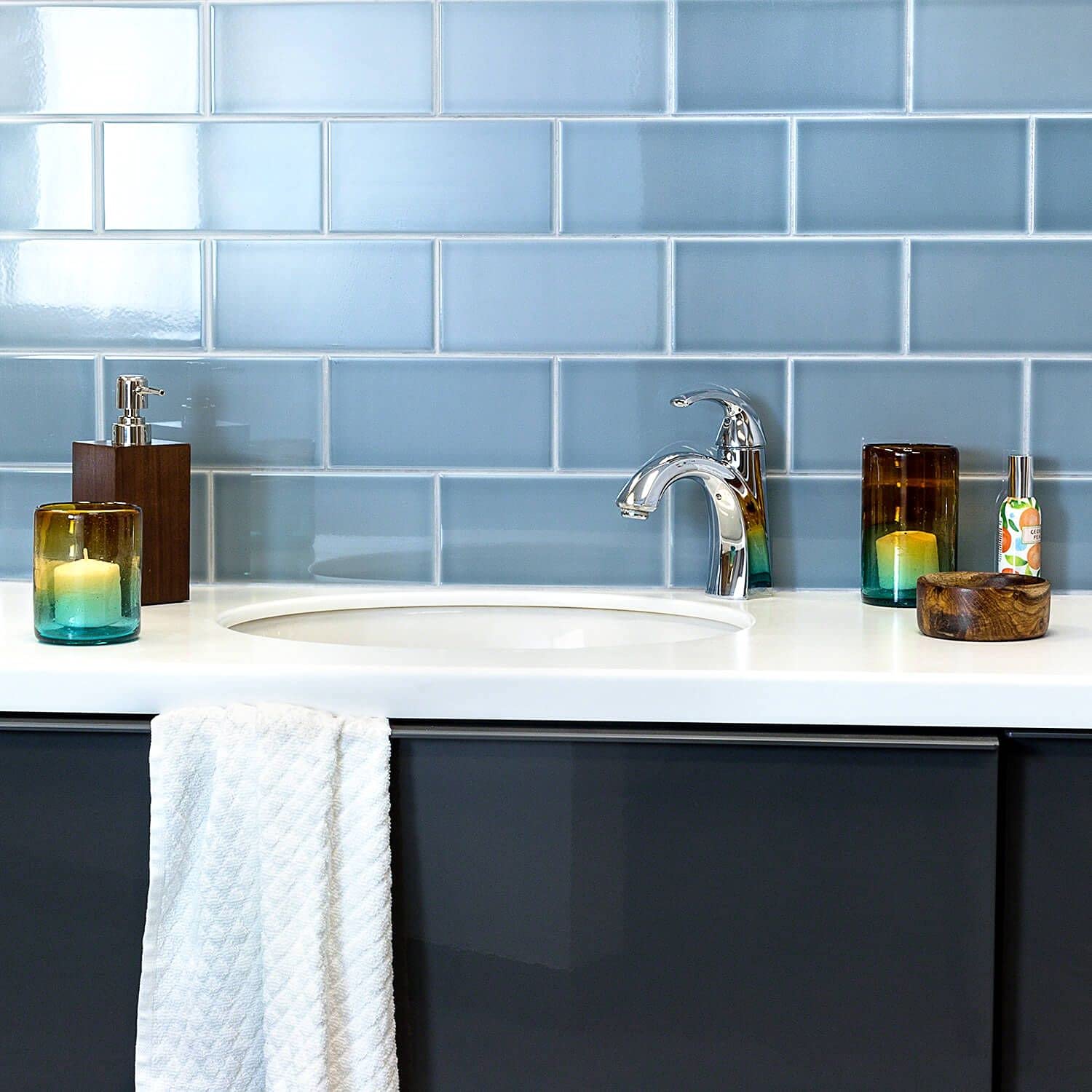 Magnitude Blue 4 in. x 8 in. Polished Ceramic Subway Wall Tile (68 Pieces 14.63 sq. ft. / Case)