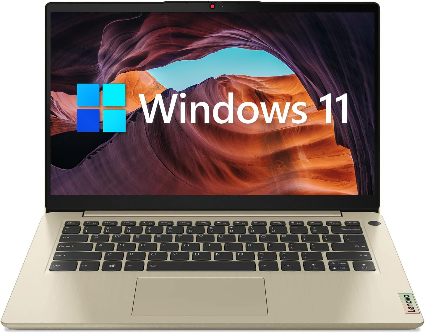 Lenovo IdeaPad 3 Laptop, 14" FHD Display, AMD Ryzen 7 5700U, 36GB RAM, 1TB PCIe M.2 SSD, Wi-Fi 6, Windows 11 Home, Fingerprint Reader, Webcam, Backlit Keyboard, HDMI, Beige/Sand