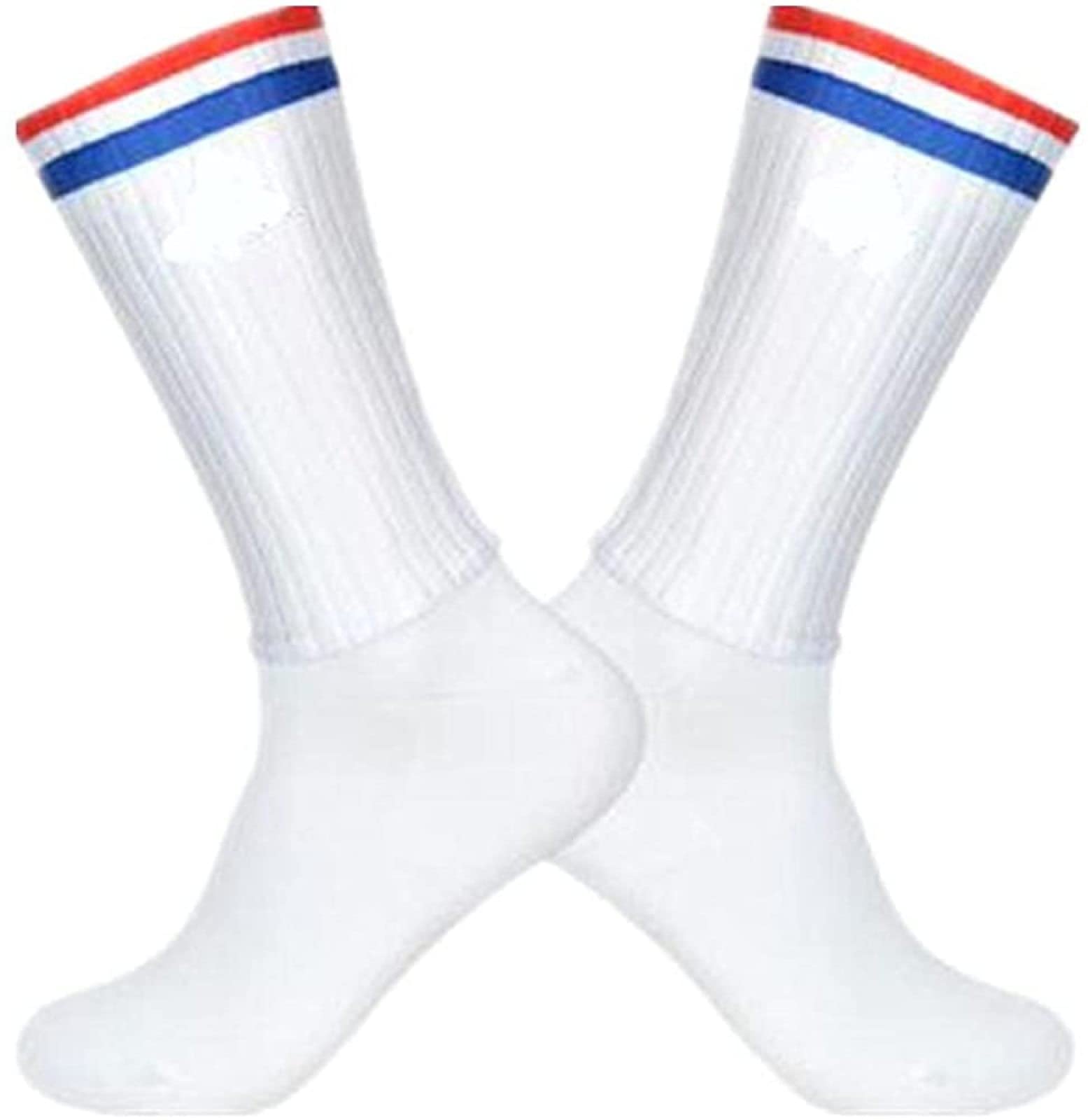 PRIOKNIKO Socks For Men Anti-Slip Silicone Aero White Line Cycling Sports Running Socks,One Size 6-12