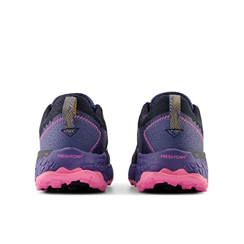 New Balance Women's Fresh Foam X Hierro V7 Trail Running Shoe, Night Sky/Vibrant Pink/Black, 7.5 Wide