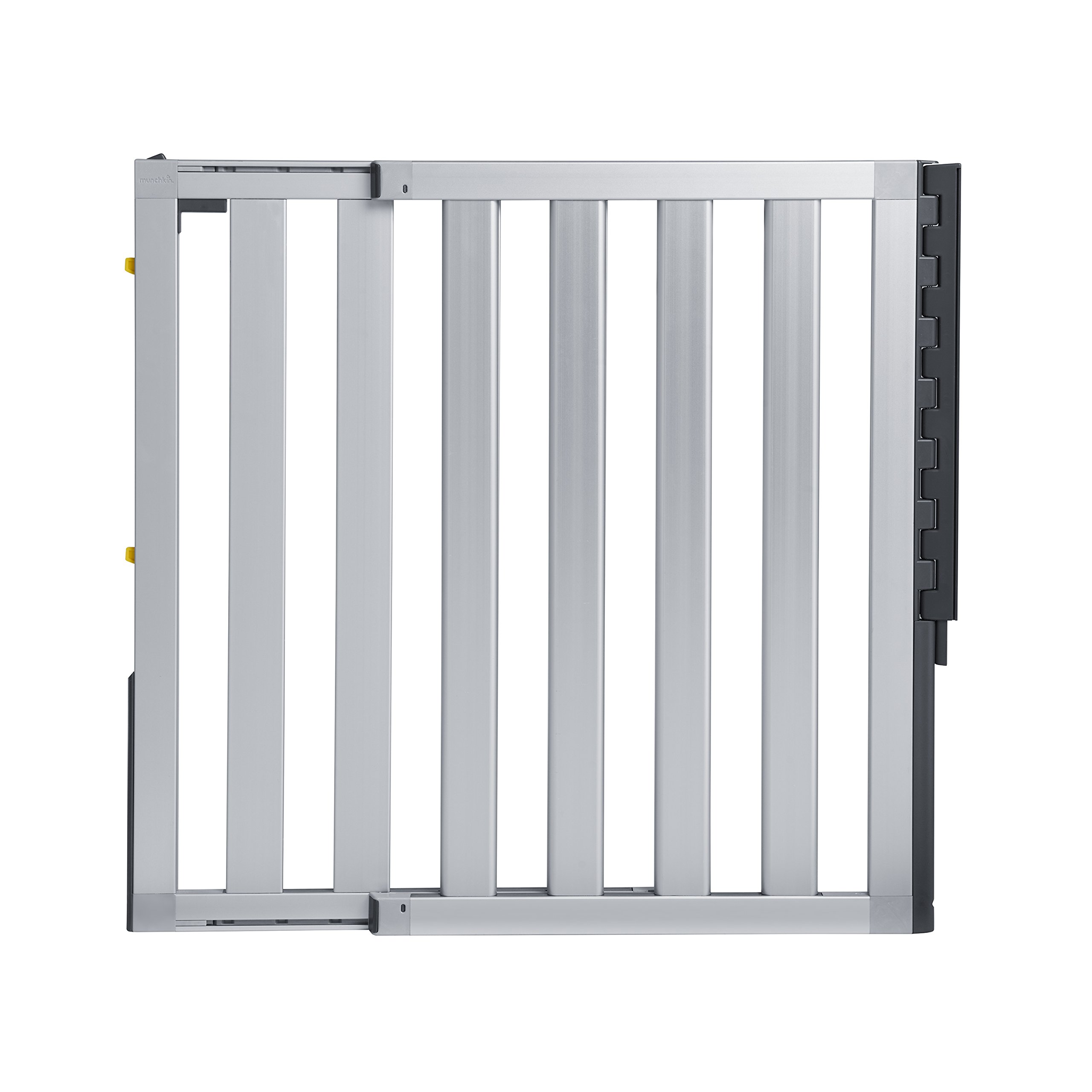 Munchkin® Loft Hardware Mounted Baby Gate for Stairs, Hallways and Doors, Extends 26.5"- 40" Wide, Silver Aluminum