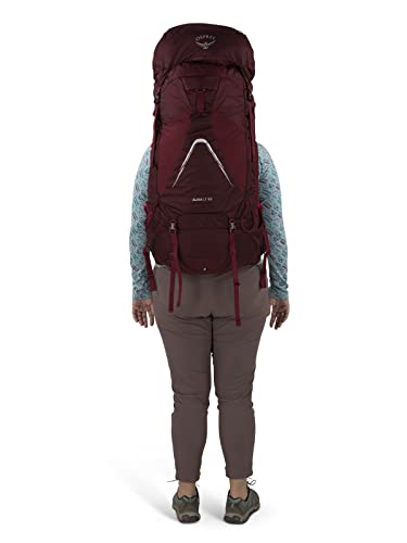Osprey Aura AG LT 65L Women's Backpacking Backpack, Black, WM/L