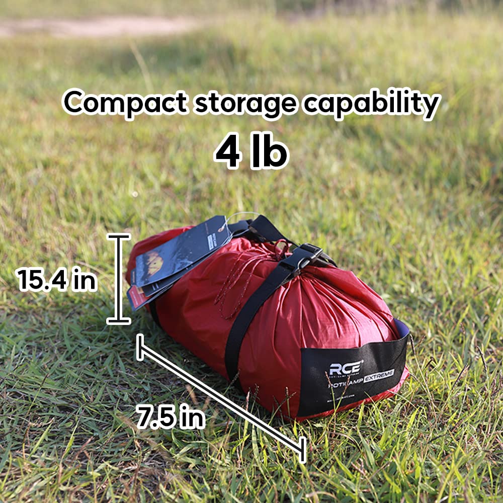 ROTICAMP Sierra Backpacking Tent 1-2person, Lightweight Compact, Waterproof and Windproof, Double Layers Hiking Mountaineering Outdoors