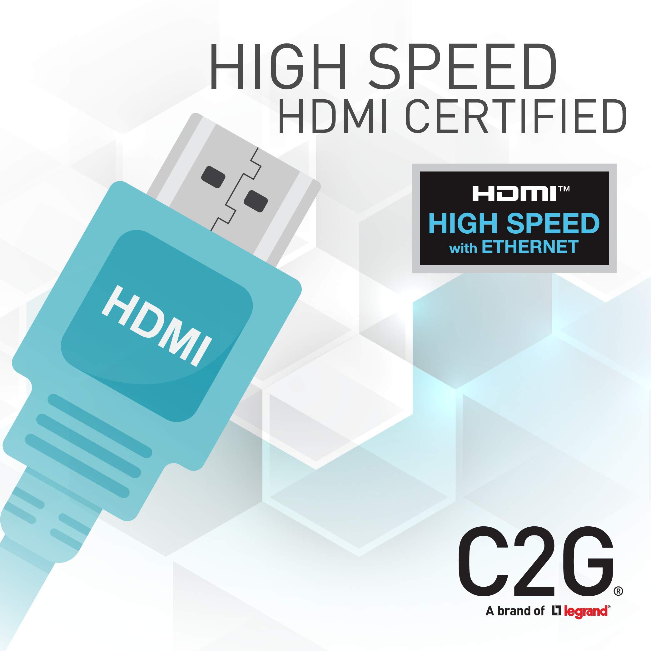 Legrand - C2G Micro HDMI to HDMI Ethernet Cable, 4k High Speed HDMI Cable, Black 60 hz HDMI Cable, HDMI Cable 1.5 ft, 1 Count, C2G 50613