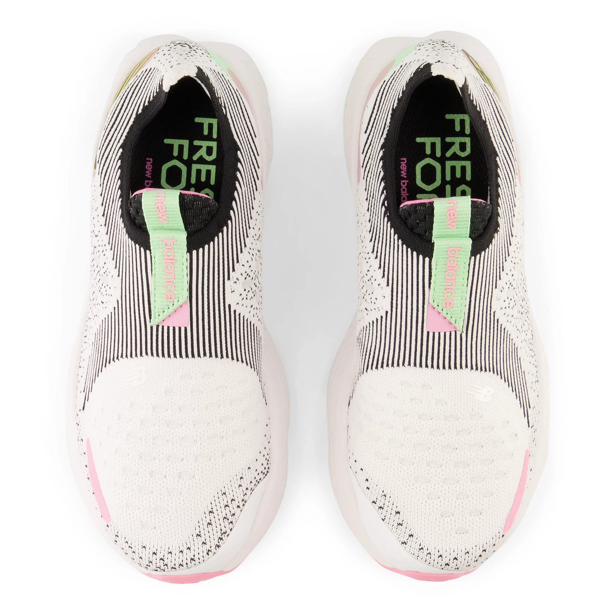 New Balance Women's Fresh Foam X 1080 Unlaced, White/Black/Vibrant Green/Bubblegum, 7.5