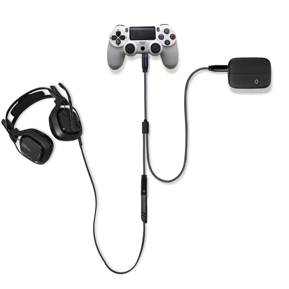 QJYTH Chat Link Cable Compatible with Elgato HD60,HD60S,HD60Pro, Party Chat Link Audio Adapter Cable Compatible with PS4/PS5 Chat Wire 2.0 M (Nylon Braided)