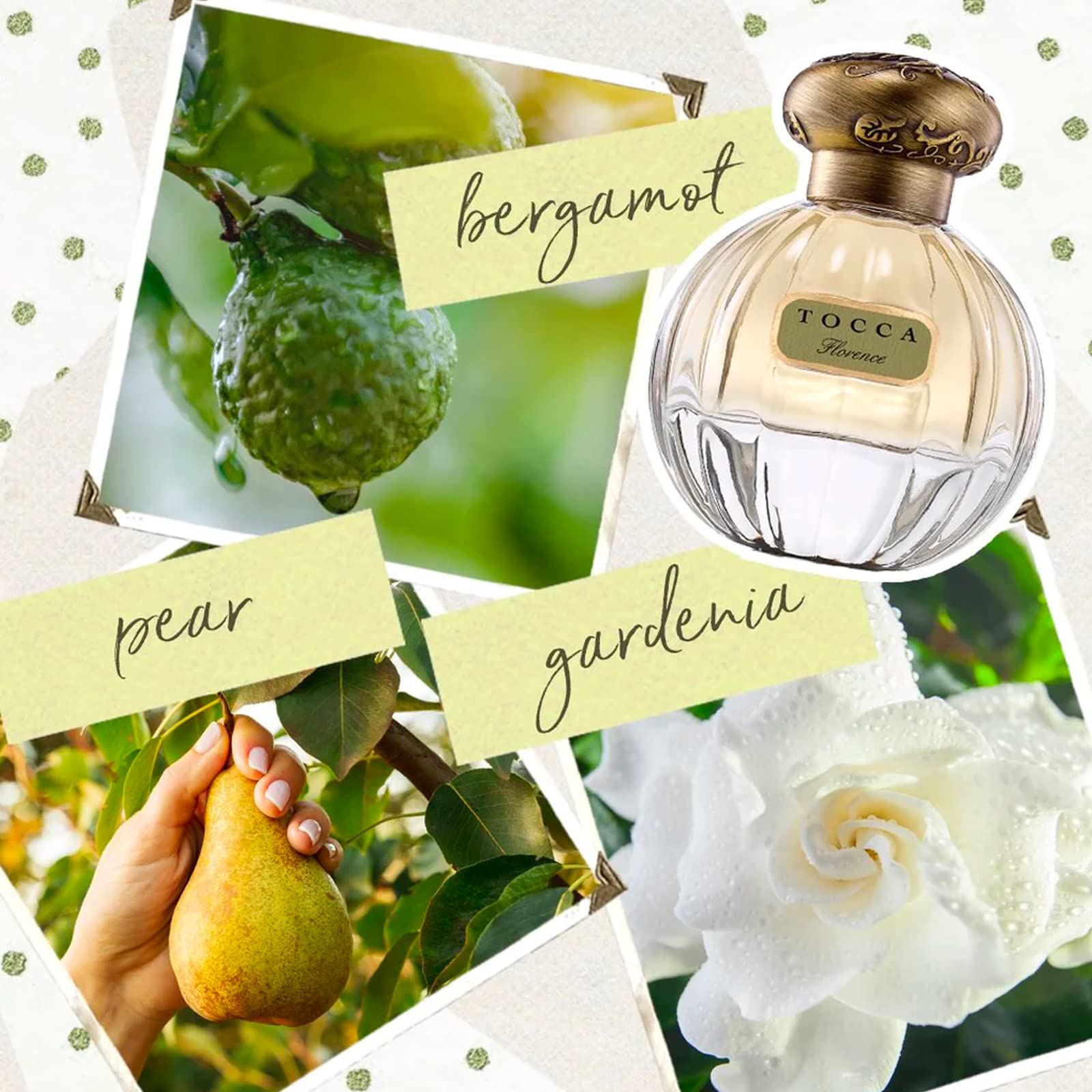 Tocca Eau de Parfum (50 ml) and Hand Cream (120 ml) in Florence - Bergamot, Grapefruit, Green Pear, Gardenia & Apple