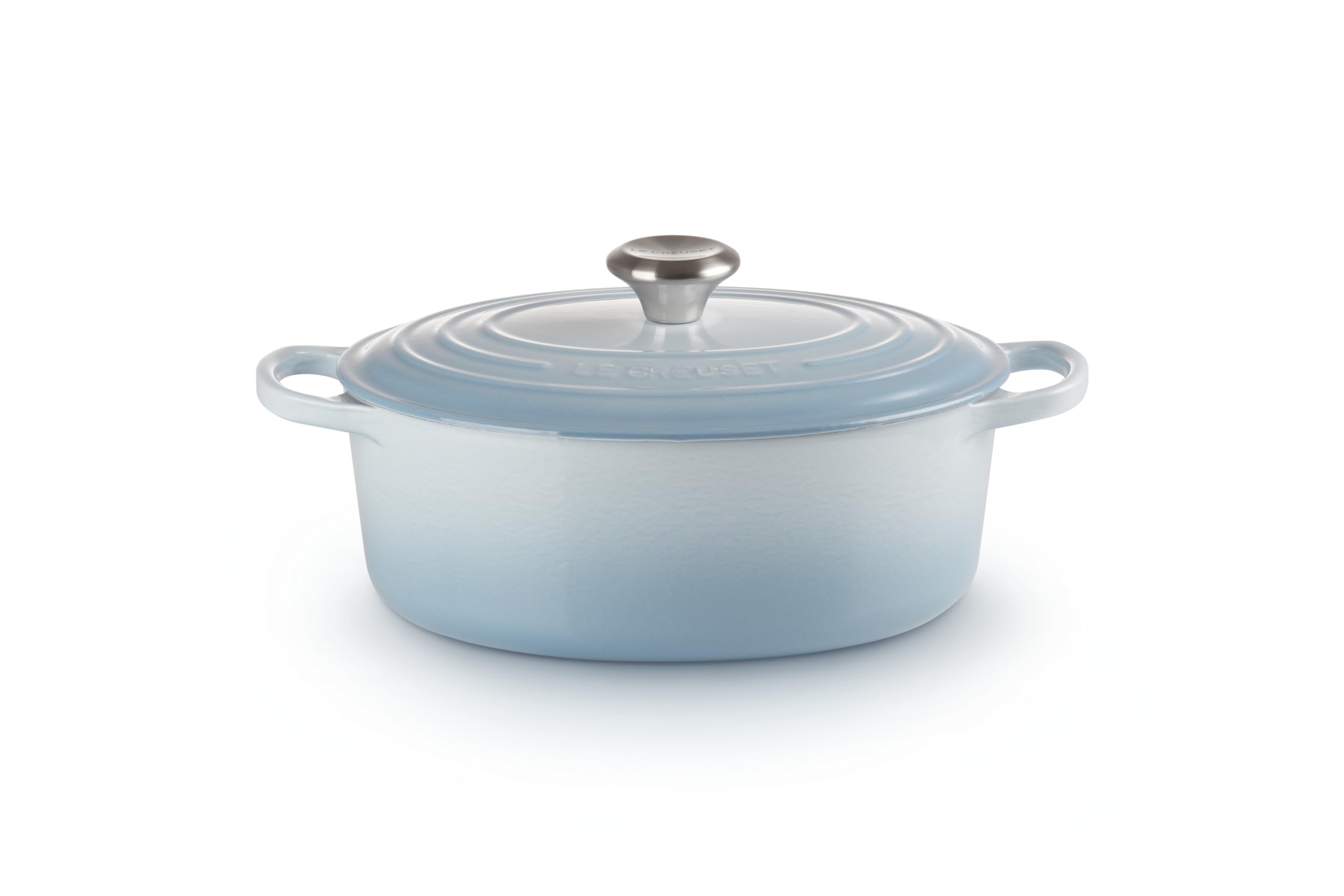 Le Creuset Cast Iron Signature Oval Casserole, 27cm, Ocean Blue