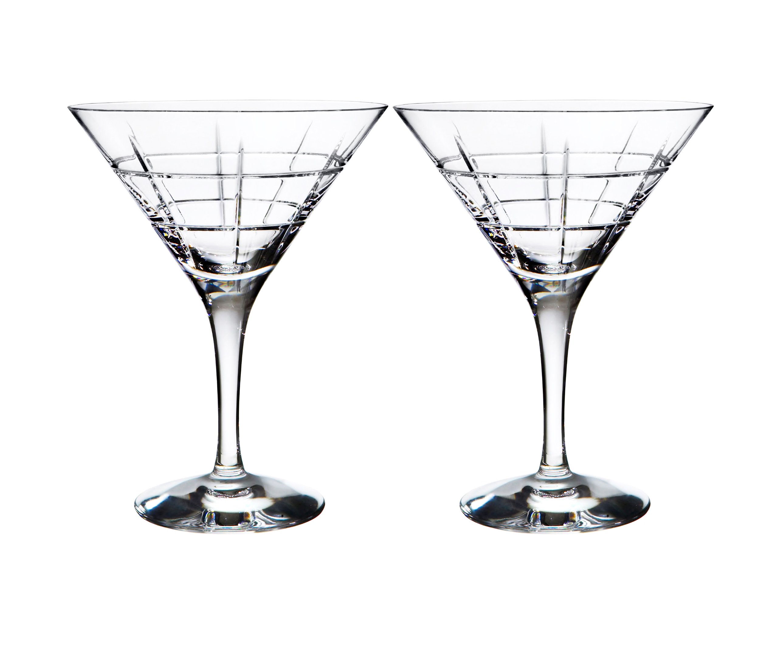 Orrefors Street Martini Glass Pair