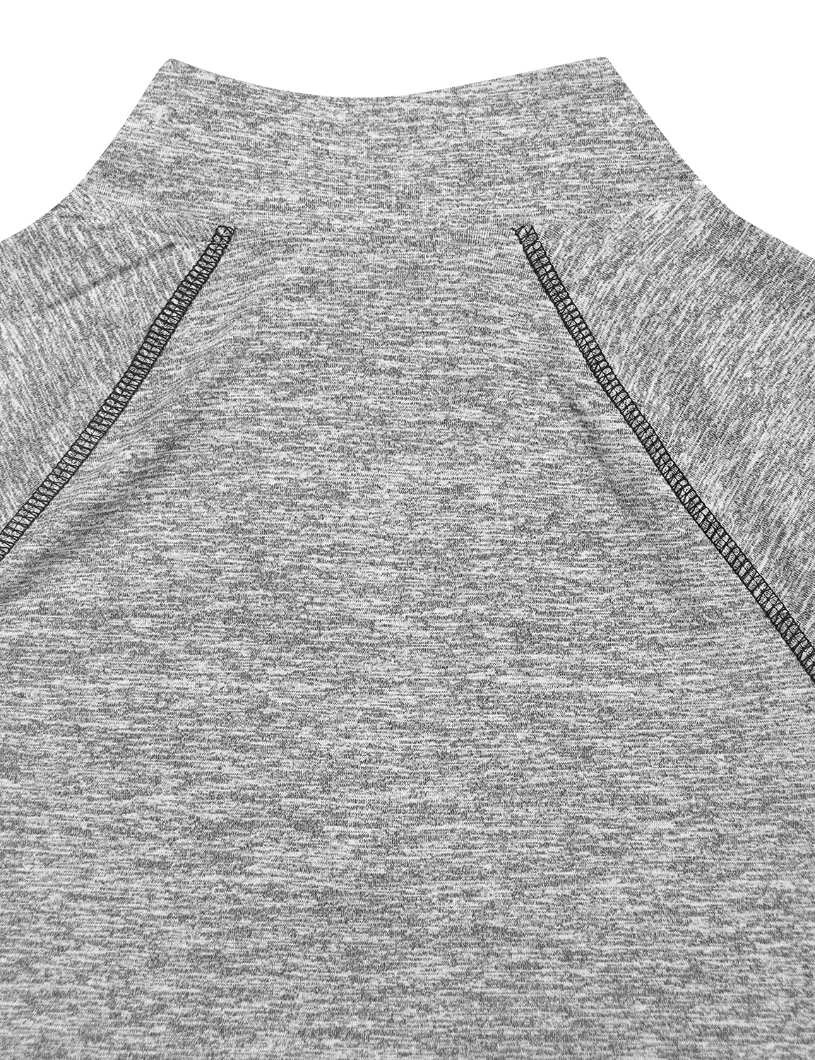 MOQIVGI Long Sleeve Yoga Tops for Women Loose Fit Golf Running Gym Performance Fall Winter Workout Clothes Casual Quarter Zip Athletic Pullover Grey Large