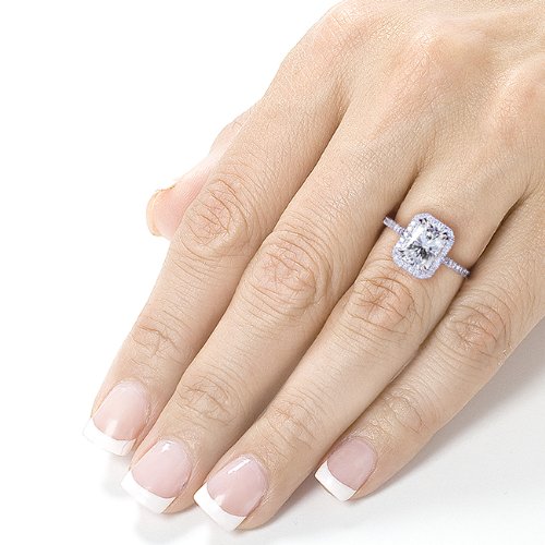 Kobelli Radiant-cut Moissanite Engagement Ring 2 CTW 14k White Gold (8x6mm)