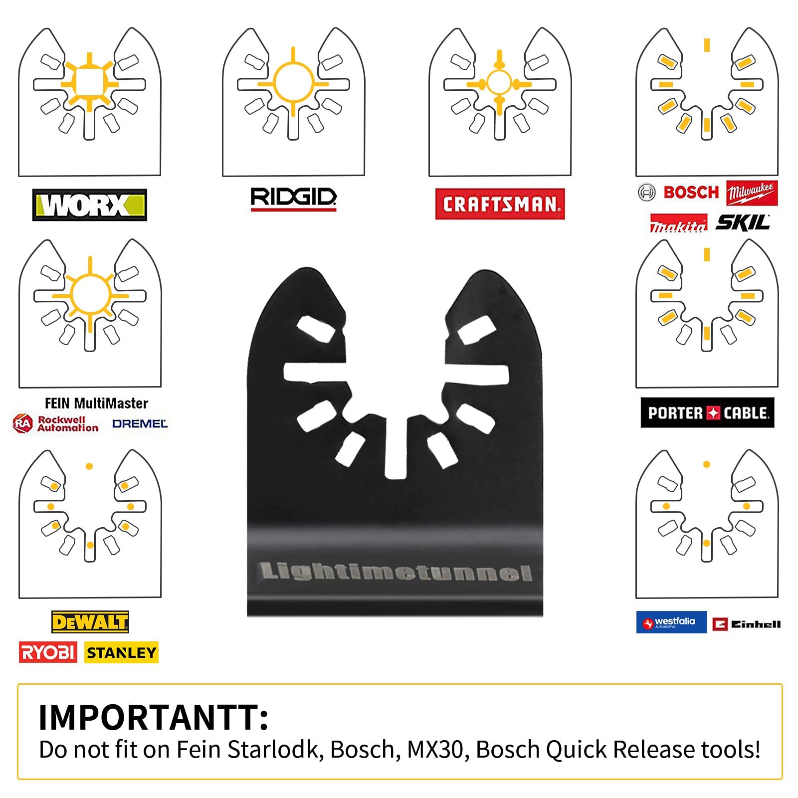 Oscillating Saw Blades, 33PCS Universal Wood Metal Multitool Blades Quick Release Cutting Blade Fit Dewalt Black & Decker Milwaukee Makita Bosch Fein Multimaster Ryobi Rockwell