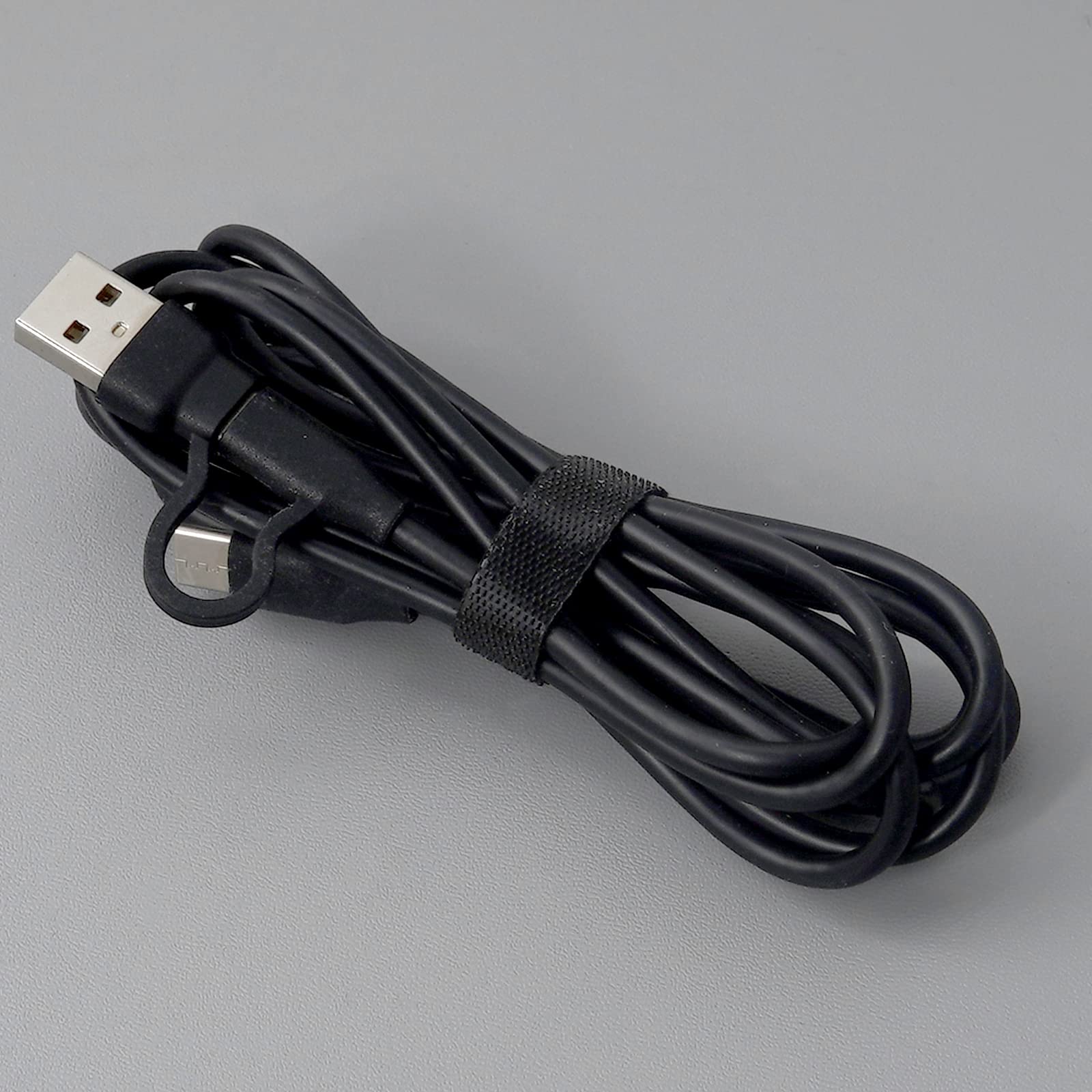 RK ROYAL KLUDGE USB C Keyboard Cable [6ft-60W], 3.1A Fast Charging Keyboard Cord 2-in-1 USB A/C to USB Charger Cable for Mechanical Keyboard, MacBook pro, iPad Pro, Galaxy S20-Black