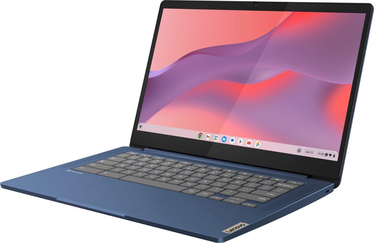 Lenovo 2023 Newest Slim 3 Chromebook Laptop for Students, 14 Inch FHD Touch-Screen, MediaTek Kompanio 520 Processor, 4GB RAM, 64GB eMMC, MediaTek Graphics, Wifi6, Bluetooth, Chrome OS, Abyss Blue