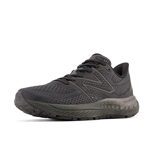 New Balance Women's W880T13 Running Shoe, Blacktop/Black Metallic/Black, 7 Narrow