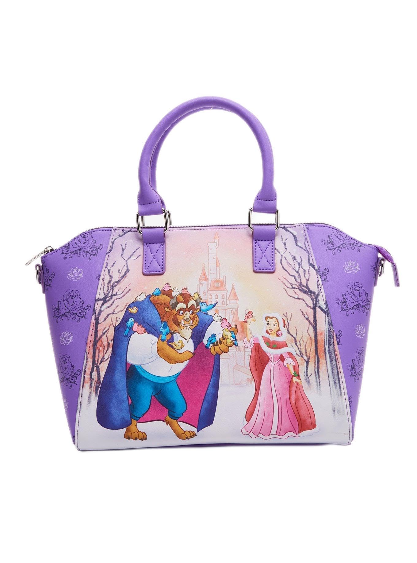 Loungefly Disney Beauty And The Beast Winter Scene Satchel Bag