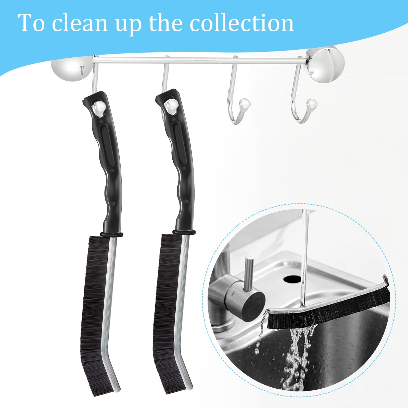WDRIGE 4Pcs Crevice Cleaning Brush for Household Use, Gap Cleaning Brush,Grout Brush,Hard Bristle Cleaning Brush for Kitchen Bathroom New Multifunctional Corners Cleaning Brush Tool (4Pcs)