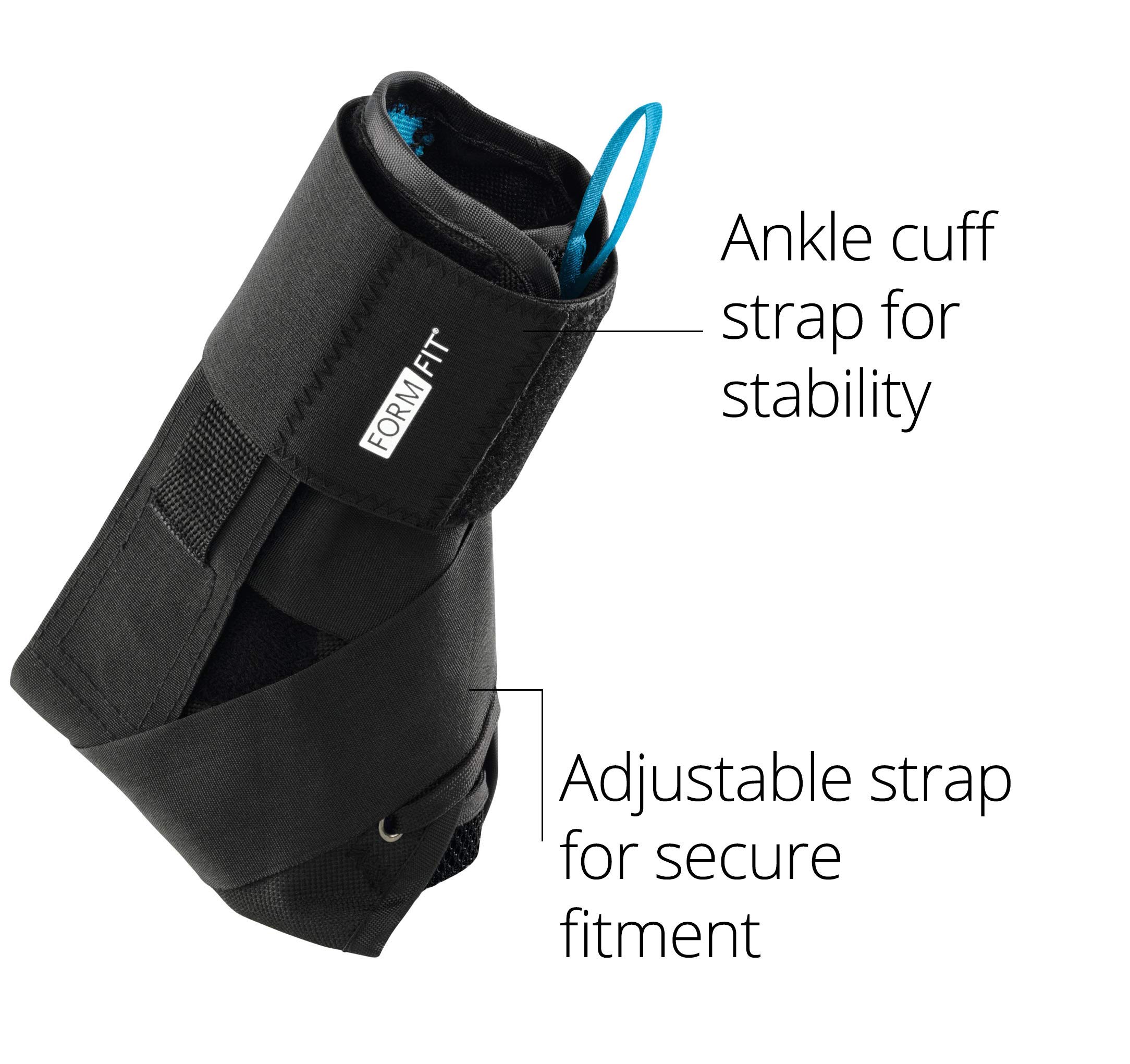 Ossur FormFit Ankle Brace with Speedlace & Figure 8 Straps | Single Pull Closure & Removable Semi-Rigid Stays | Ankle Immobilization Post Injury or Prophylactic Use | Durable Material | (Medium)
