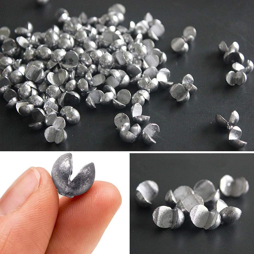 L PATTERN 500pcs Round Split Shot Sinker Removable Fishing Weight Sinkers Fishing Sinkers (1.2)