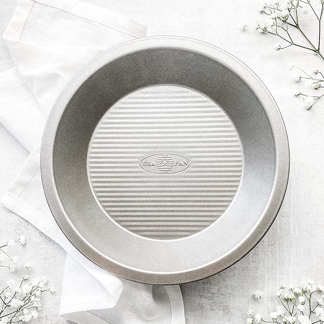 USA Pan Bakeware Aluminized Steel Pie Pan, 9-Inch