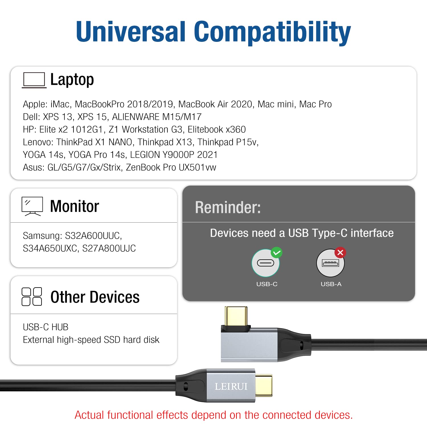 USB C to USB C Cable, 3.3 FT Right Angle SB C 3.2 Cable 100W 20Gbps DataTransfer Cable, 4K Video Output with E-Marker Compatible with MacBook Pro/Air, iPad Pro, Samsung Galaxy S22/21/20