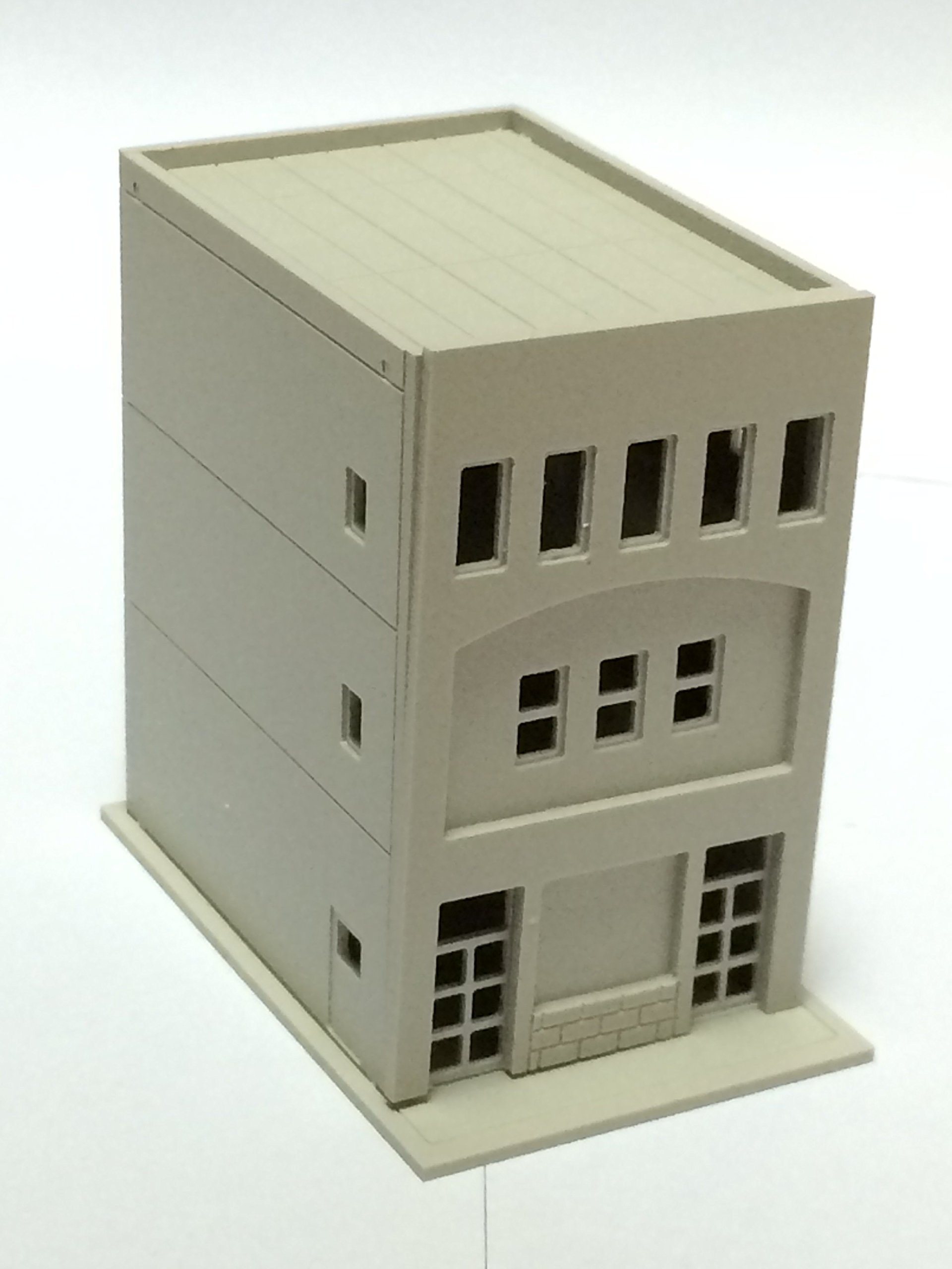 Outland Models Railway Modern 3-Story Building / Shop B Unpainted N Scale 1:160