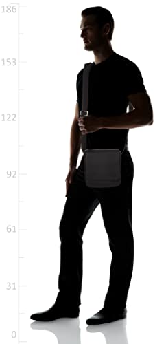 Lacoste Mens Small Classic Slim Vertical Camera Bag, Black, One Size
