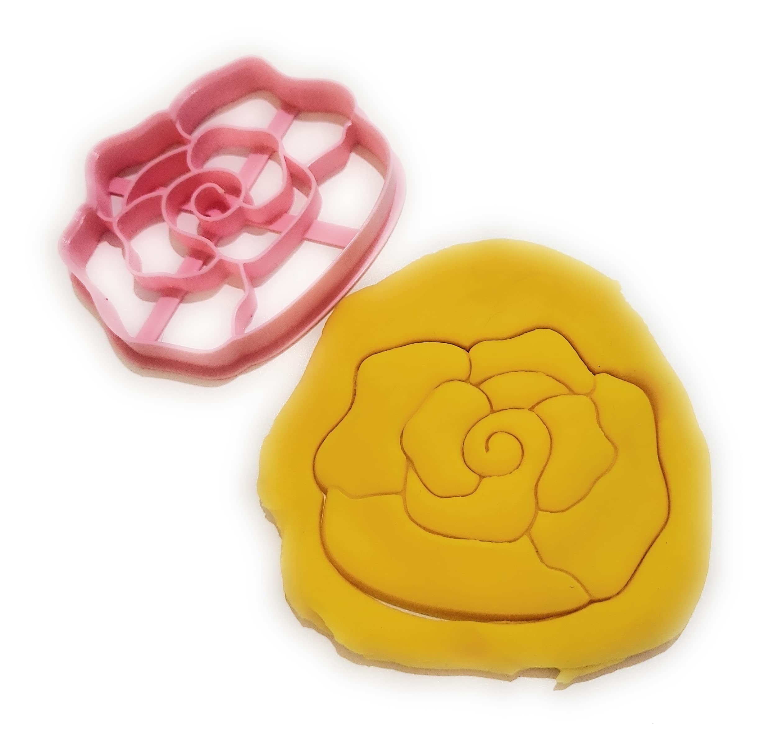 T3D Cookie Cutters Rose Flower Cookie Cutter, Suitable for Cakes Biscuit and Fondant Cookie Mold for Homemade Treats