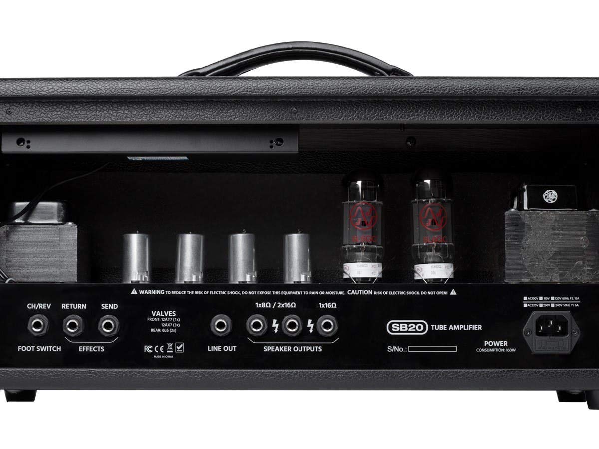 Monoprice Stage Right Series SB20 50-Watt All Tube 2-Channel with Reverb MDF Cabinet Material (625913)