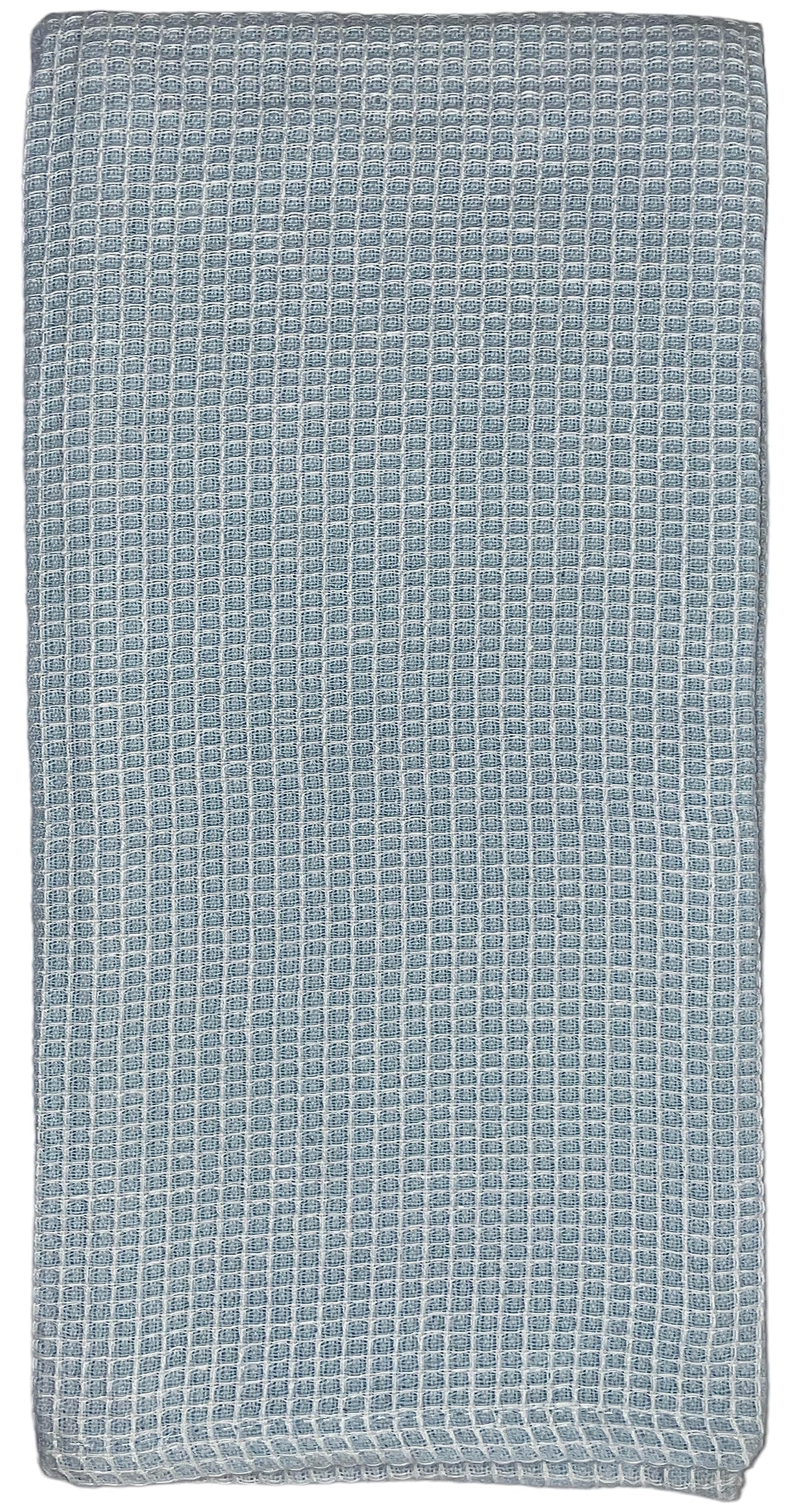 Petal Cliff Set of 2, 100% Cotton White Herringbone Pom Poms Funny Kitchen Towels with Lemon Saying, Squeeze The Day and Sky-Blue Dyed Waffle Weave Kitchen Towels/Dish Towels Size: 16 X 28 Inch.