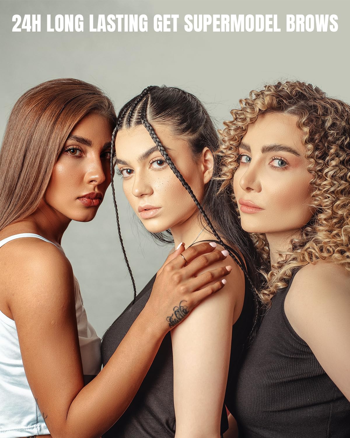 Naseny Waterproof Mascara Black Volume And Length,Liquid Mascara For Lash Extensions,Clear Eyebrow Gel Keep Brows Stay In Place All Day,Brow Freeze Goes a Long Way Creat Full Voluminous Eye Looking