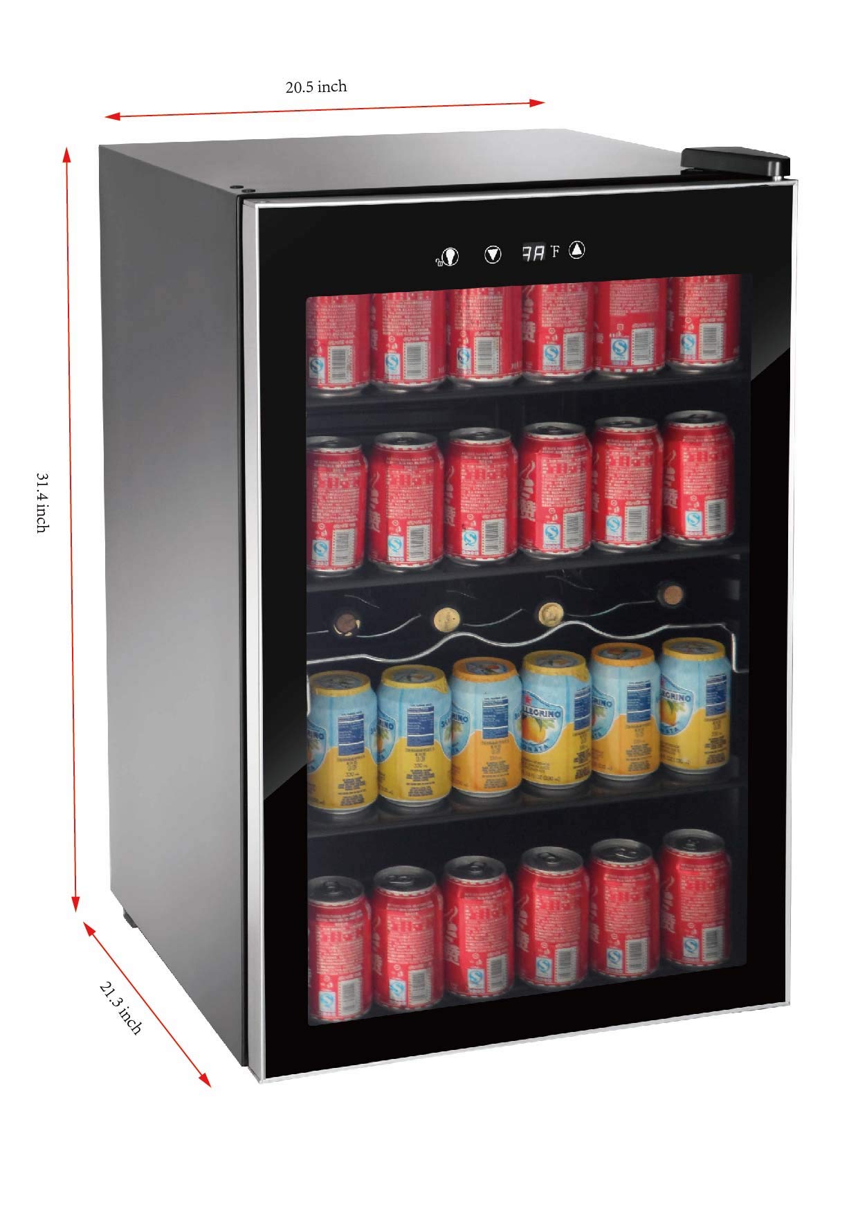 RCA RMIS1530 Freestanding Beverage Center Cooler Fridge Fits Wine, 110 can or 36 bottles, Black