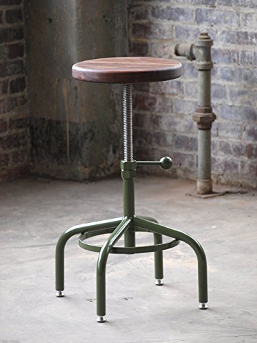 Walnut Industrial Factory Green Adjustable stool simple modern and minimalist bar stool
