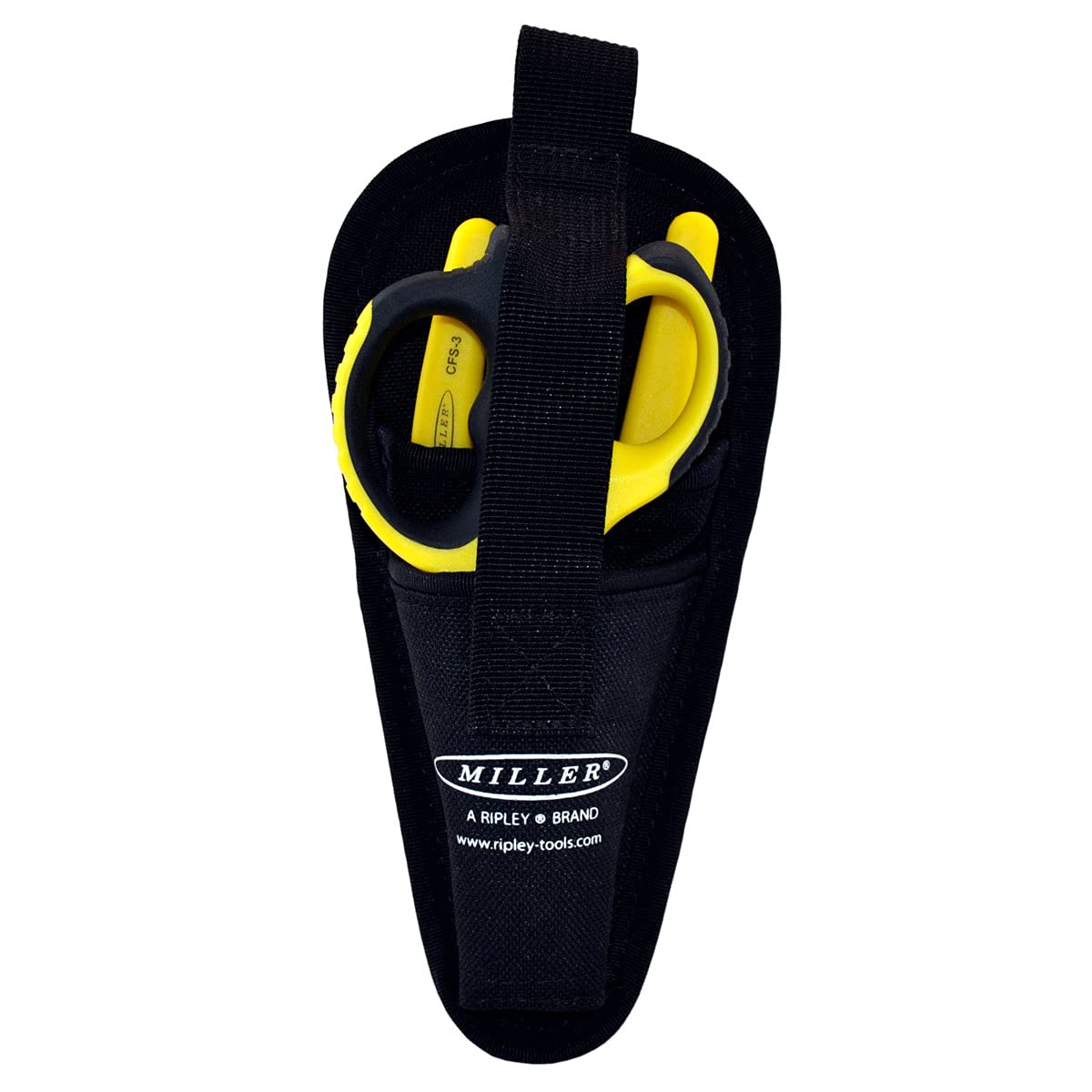 Miller MA01-7002 Kit, CFS-3 3-Hole Fiber Optic Cable Stripping Tool and KS-2 Kevlar Scissors, Easily Portable Tool Set with Belt Clip Pouch for Professional Electricians, Technicians, and Installers