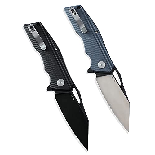 Petrified fish PF929 folding knife black red G10 handle D2 steel blade ball bearing outdoor camping hunting EDC tool knives (RW)