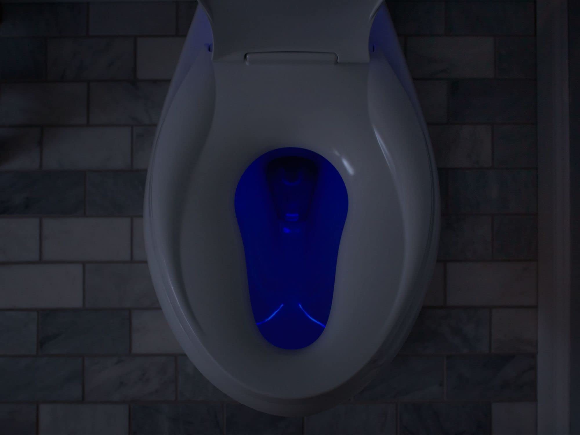 KOHLER K-2599-0 Transitions Nightlight Quiet-Close with Grip-Tight Toilet Seat, White