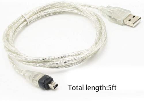 USB 2.0 Male to IEEE 1394 4Pin Male iLink Firewire DV Cable 5FT Compatible with Sony DV & D8.(Please Read The Last Picture hint on The Left Carefully Before Buying. Prevent Buying Mistakes)
